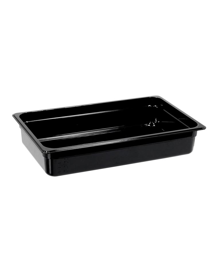 Bac gastronorme - Polycarbonate - Noir - 1/2 GN - 100 mm - Promoline