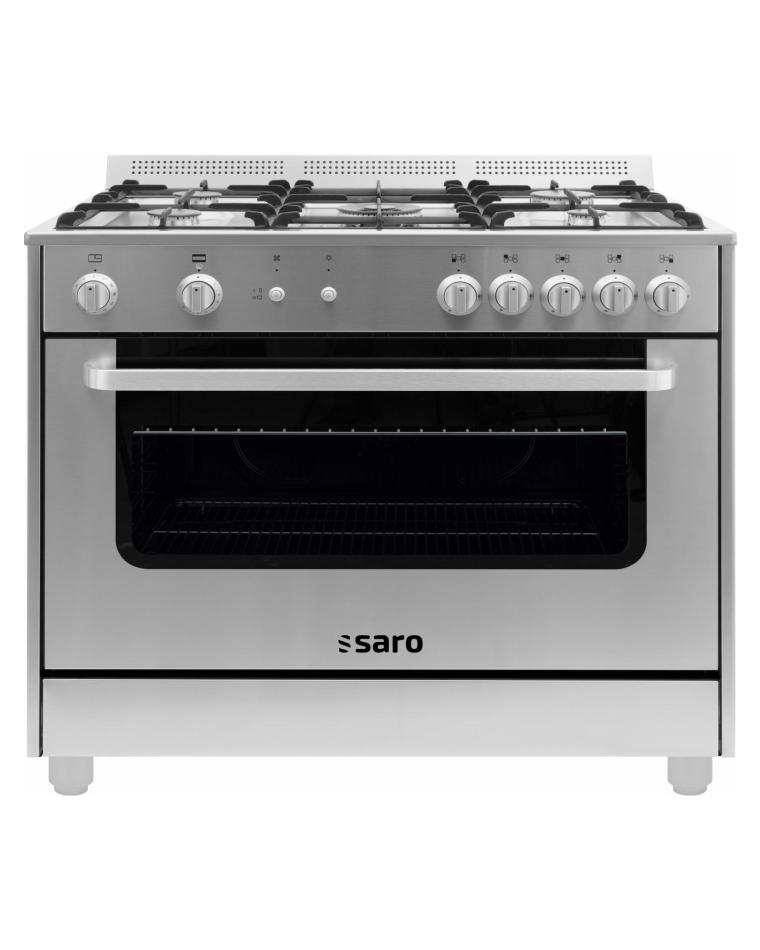 Cuisinière à gaz - 5 feux - H 91 x 90 x 60 CM - Inox - G-Line